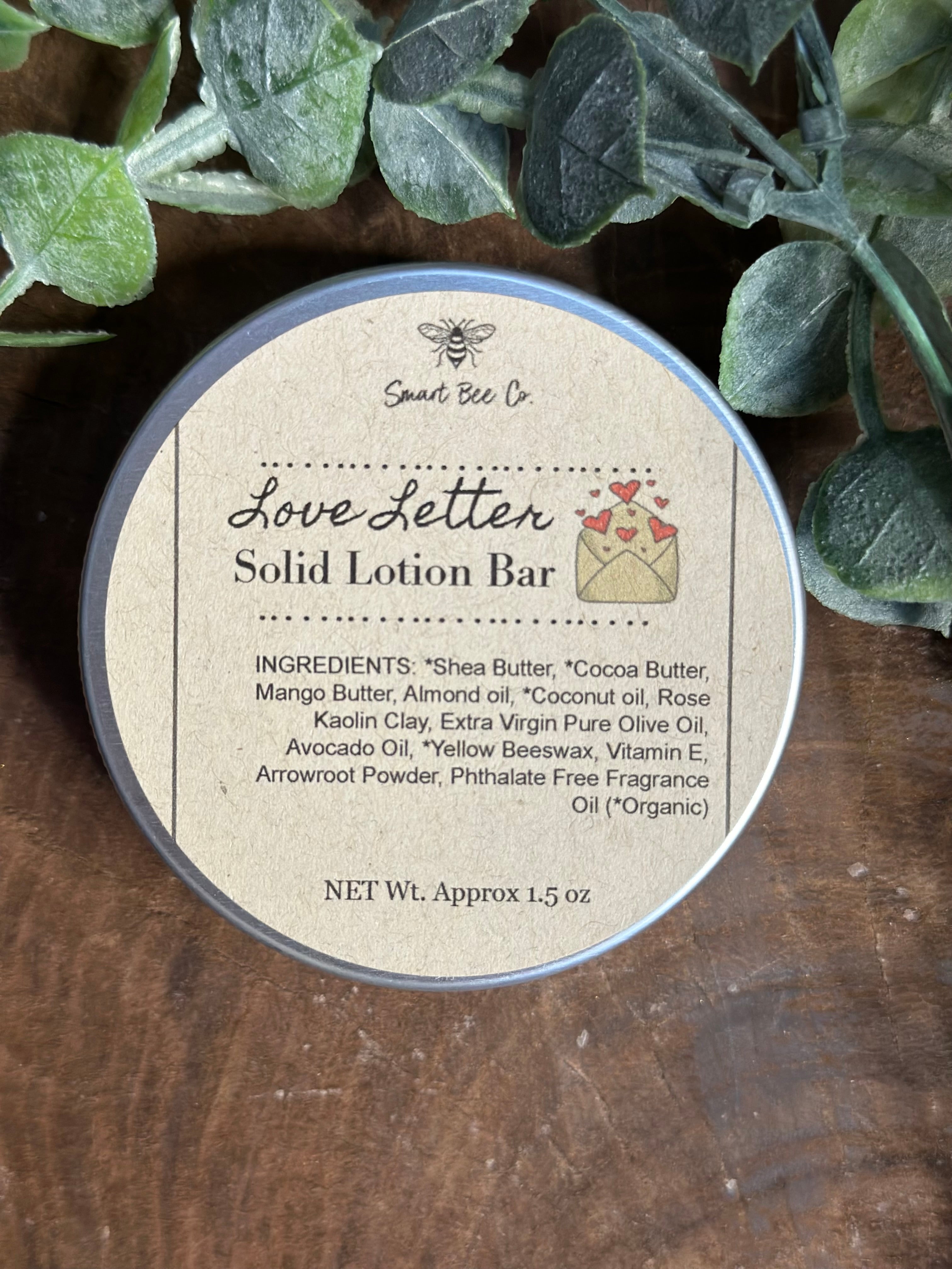 Love Letter Solid Lotion Bar – SmartBeeCo